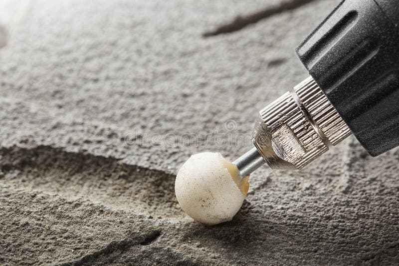 Grinding Bevel of Ceramic Tiles by Grinding Stone Using Drill Stock ...