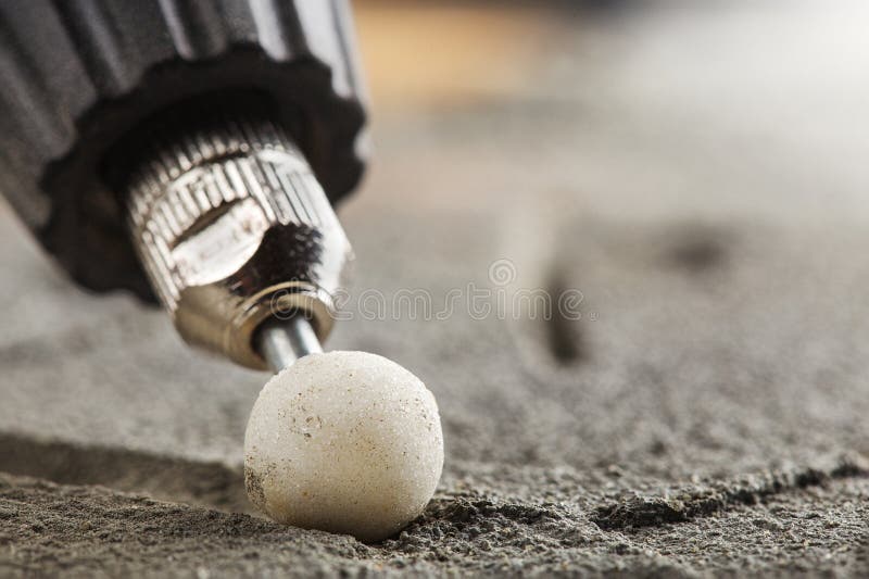 Grinding Bevel of Ceramic Tiles by Grinding Stone Using Drill Stock ...