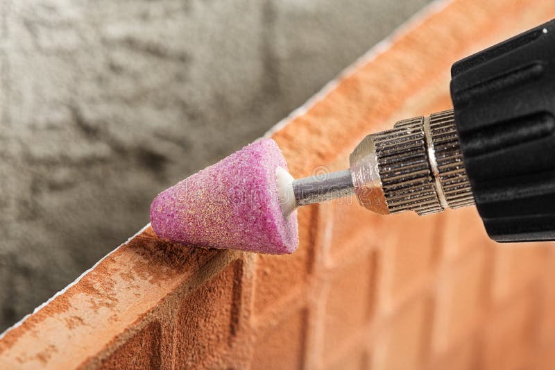 Grinding Bevel of Ceramic Tiles by Grinding Stone Using Drill Stock ...