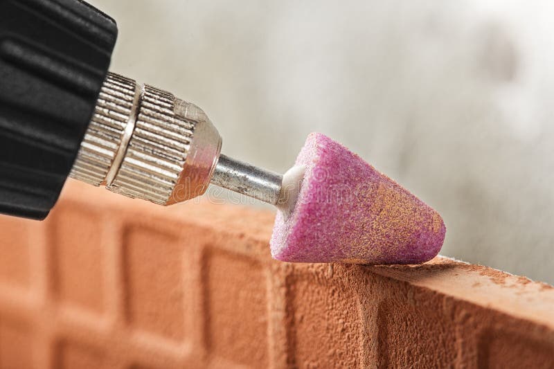 Grinding Bevel of Ceramic Tiles by Grinding Stone Using Drill Stock ...