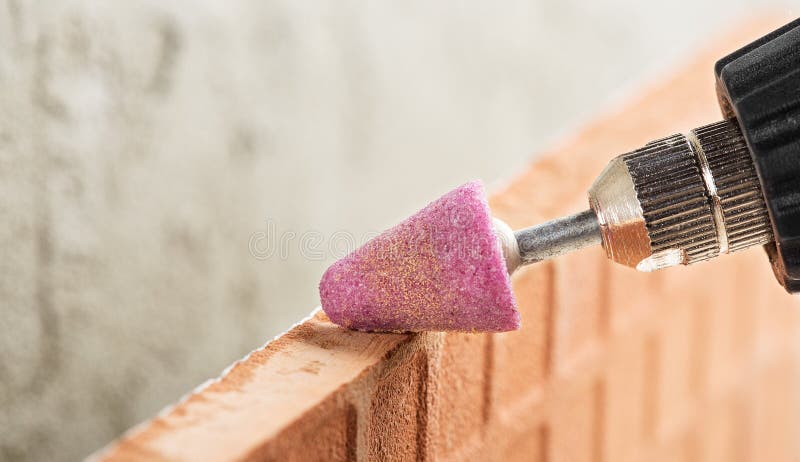 Grinding Bevel of Ceramic Tiles by Grinding Stone Using Drill Stock ...