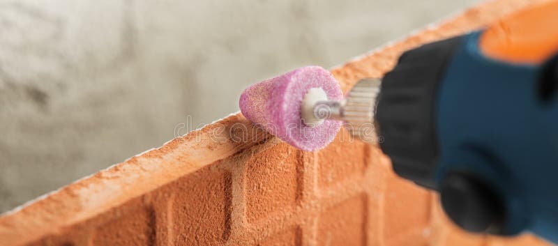 Grinding Bevel of Ceramic Tiles by Grinding Stone Using Drill Stock ...