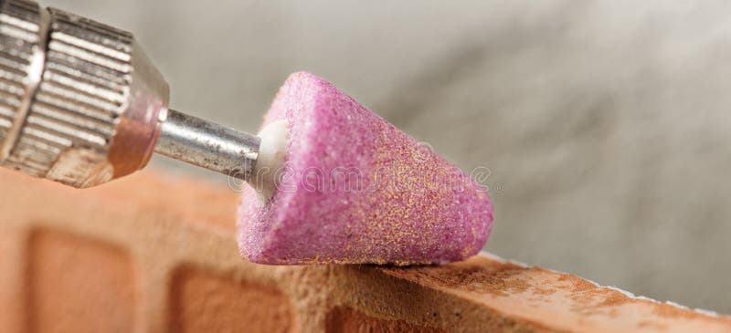 Grinding Bevel of Ceramic Tiles by Grinding Stone Using Drill Stock ...