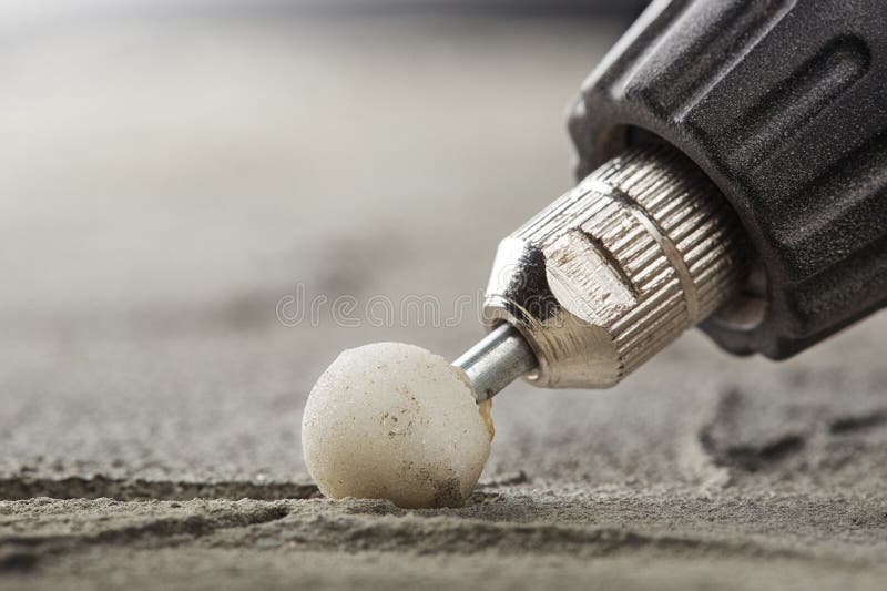 Grinding Bevel of Ceramic Tiles by Grinding Stone Using Drill Stock ...