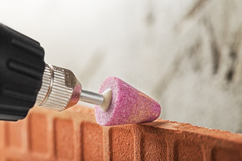 Grinding Bevel of Ceramic Tiles by Grinding Stone Using Drill Stock ...