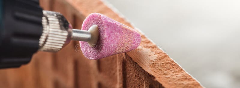 Grinding Bevel of Ceramic Tiles by Grinding Stone Using Drill Stock ...