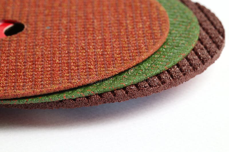 Grinding Cutting Discs Several Thickness and Colors Closeup View Stock ...