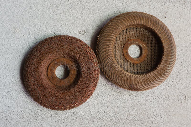 The Grinding Disc and the Grinding Disc of the Sandpaper Stock Image ...
