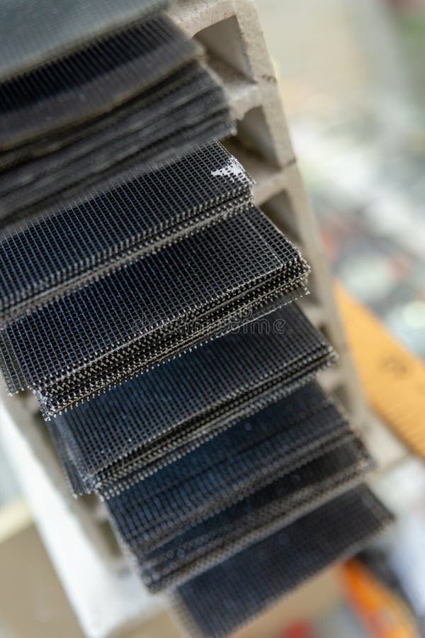 A Grinding Grid of Various Grain Sizes Stock Image - Image of object ...