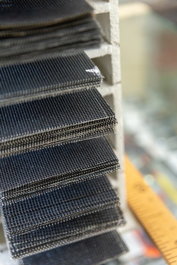 A Grinding Grid of Various Grain Sizes Stock Photo - Image of cleaning ...