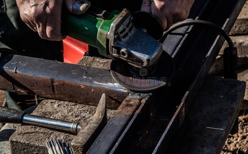 Grinding stock image. Image of heat, industrial, electrode - 50529723