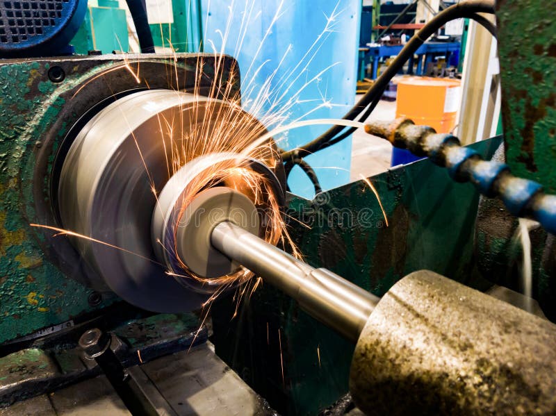 Grinding the Hole with an Abrasive Stone on a Circular Grinding Machine ...