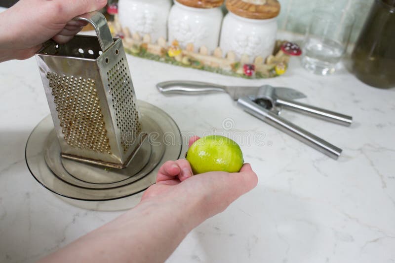 Grinding lime. stock image. Image of meal, kitchen, prepare - 31121537