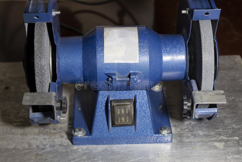Grinding Machine in the Home Workshop. Stock Photo - Image of closeup ...