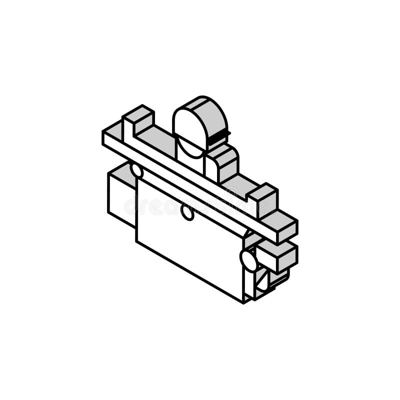 Grinding Machine Isometric Icon Vector Illustration Stock Vector ...