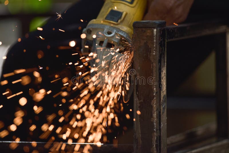 Grinding machine stock image. Image of steel, iron, workshop - 245925205