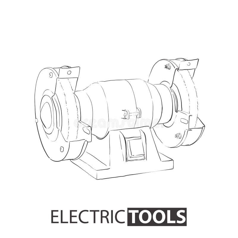 Electric Sharpener on a White Background Stock Vector - Illustration of ...