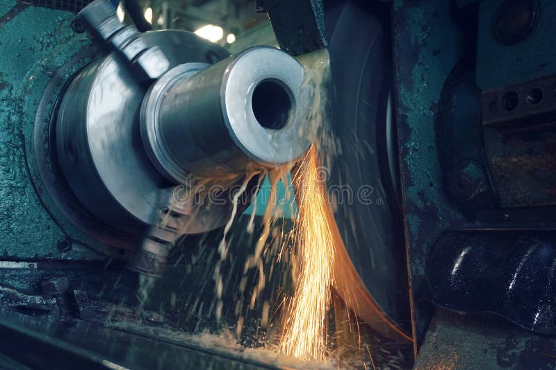 Grinding of Metal, Final Processing of a Part on a Precision Grinding ...