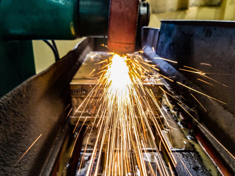 Grinding Metal with an Abrasive Wheel on a Circular Grinding Machine ...