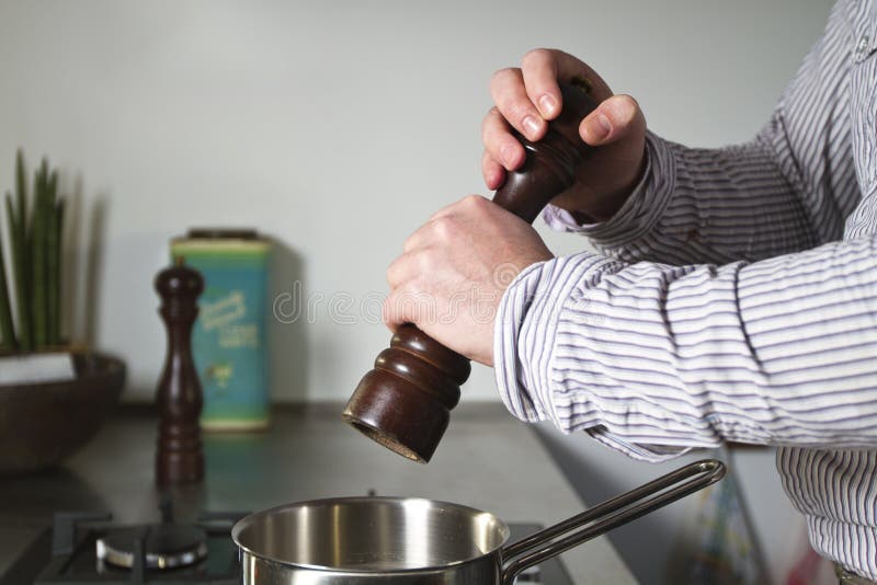Grinding pepper stock image. Image of pepper, meal, cuisine - 23448373