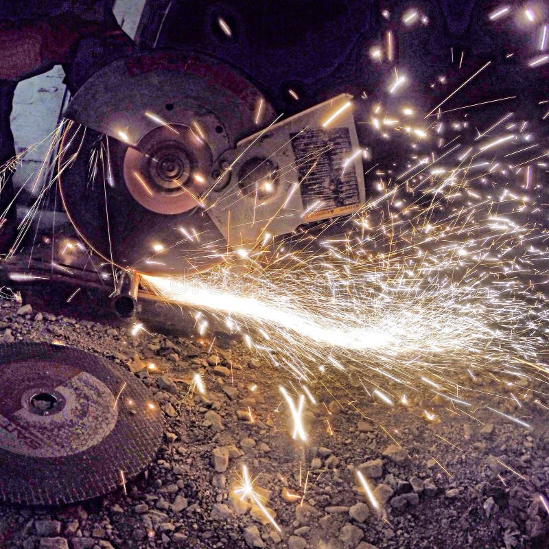 Grinding stock photo. Image of bright, grinding, sparks - 43302028