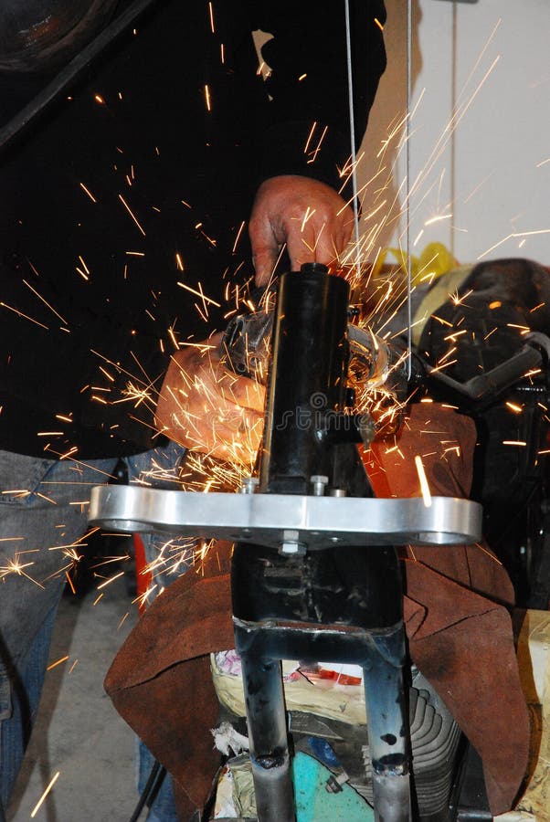 Grinding work stock photo. Image of machinery, customizing - 91286802