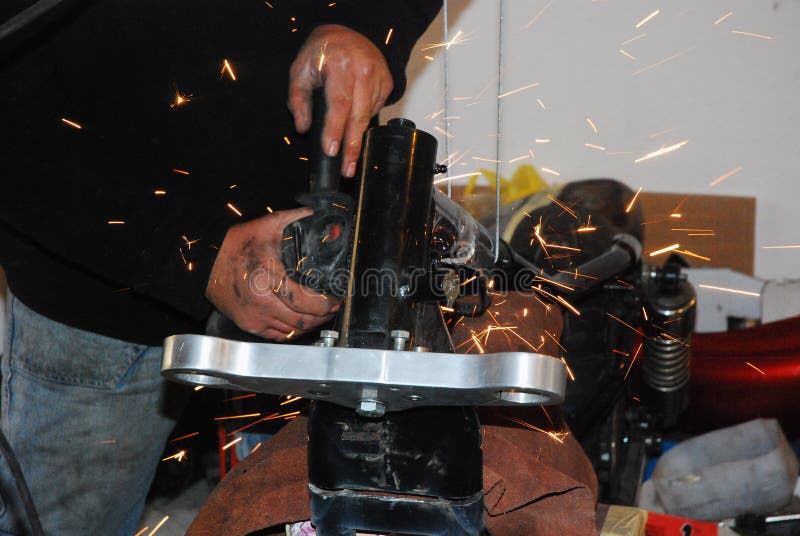 Grinding work stock image. Image of fork, grinding, motorcycle - 91286967