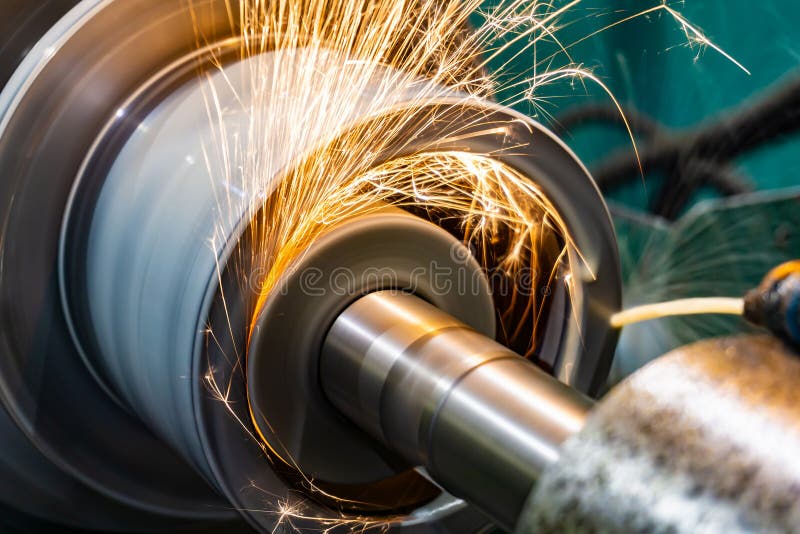 Grinding Work of the Workpiece on a Cylindrical Grinding Machine Stock ...