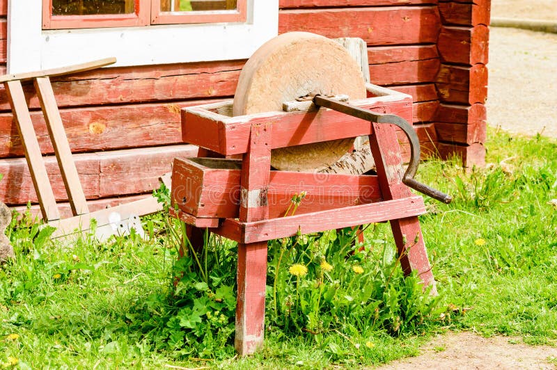 Grindstone stock image. Image of tool, ancient, building - 56595767