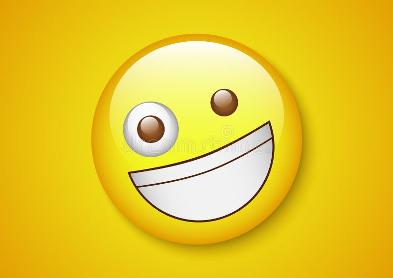 Grinn happy icon face stock vector. Illustration of smile - 113353141