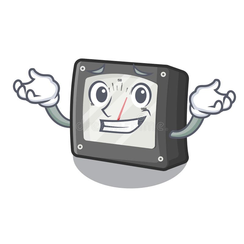 Grinning Ampere Meter in the Cartoon Shape Stock Vector - Illustration ...