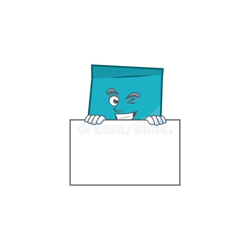 With Board Rectangle Sticker Paper Cartoon for Work. Stock Vector ...