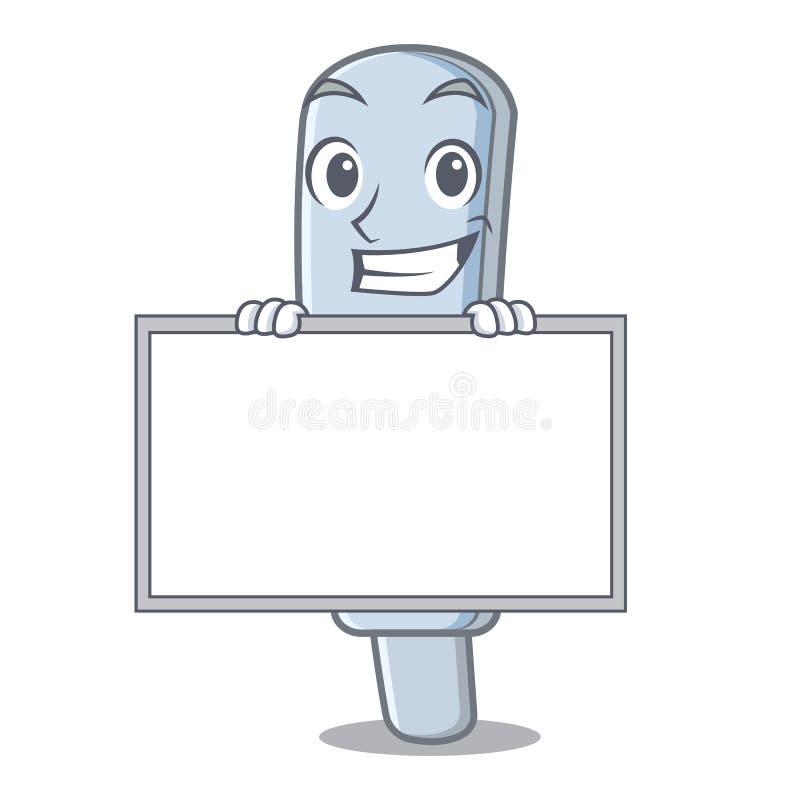 Grinning with Board Test Pack in the Mascot Shape Stock Vector ...