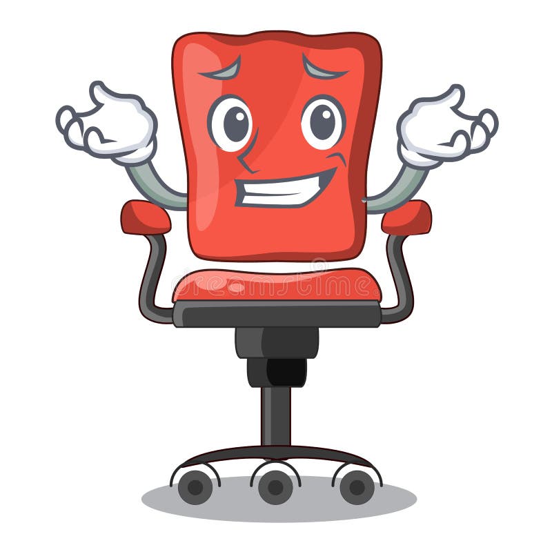 Grinning Cartoon Desk Chair in the Office Stock Vector - Illustration ...