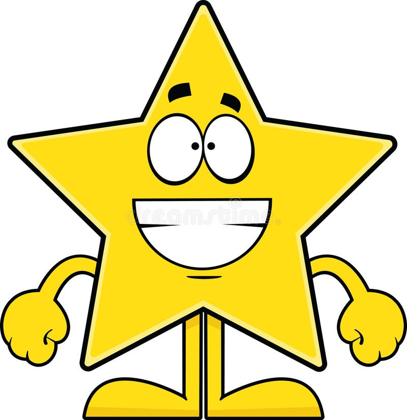 Grinning Cartoon Star stock vector. Illustration of star - 40227555