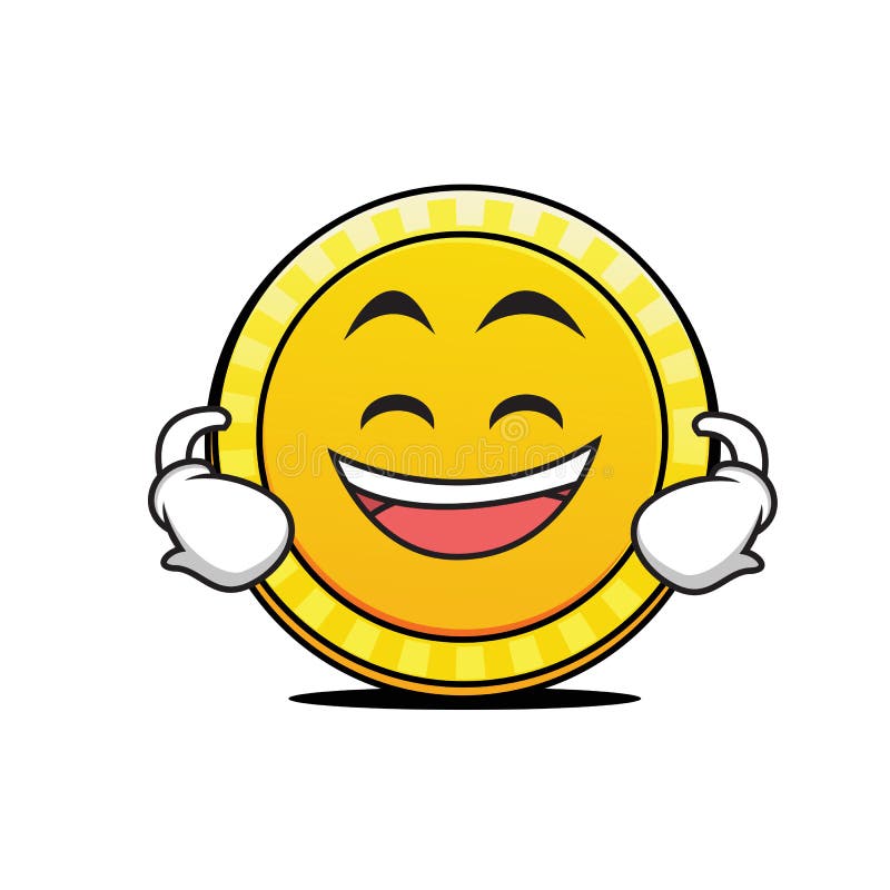 Grinning Coin Cartoon Character Collection Stock Vector - Illustration ...