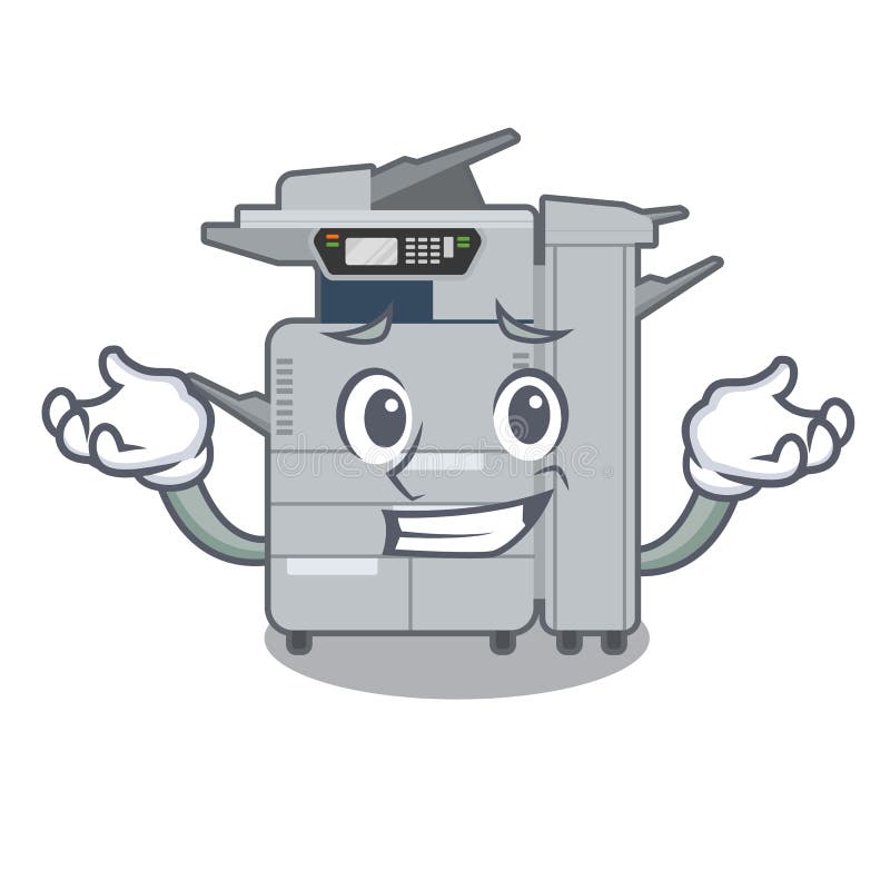 Grinning Copier Machine Isolated in the Cartoon Stock Vector ...
