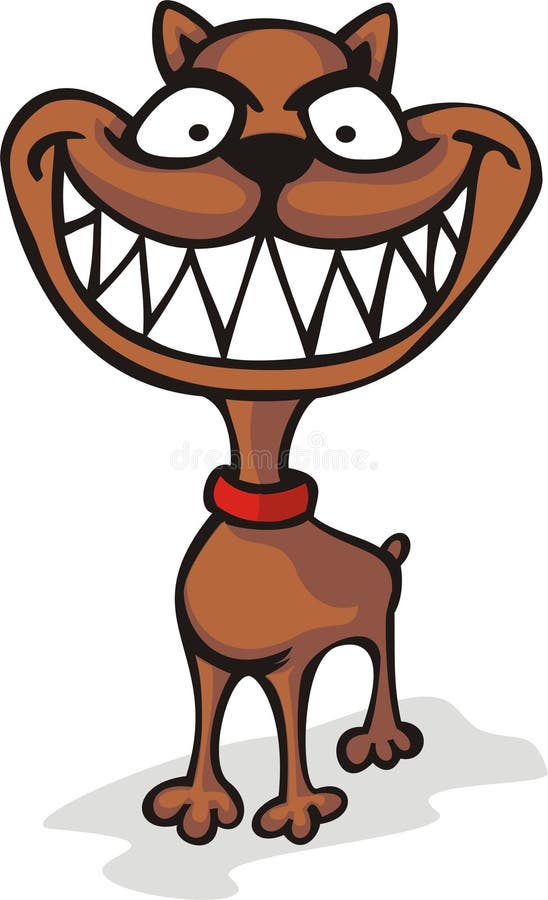 Grinning dog stock vector. Illustration of clerical, teeth - 8854331