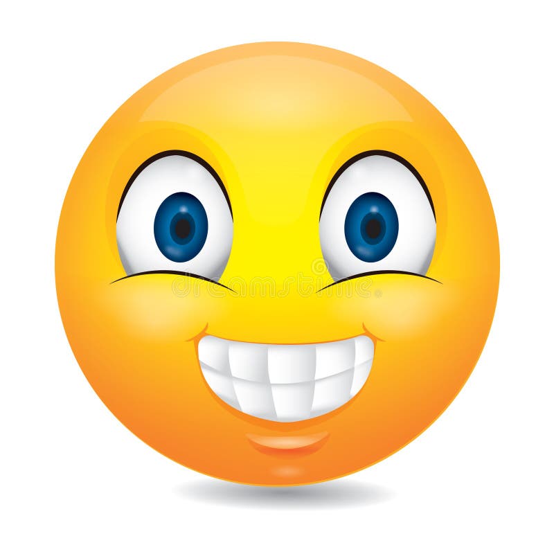 Grinning Emoticon. Vector Illustration Decorative Design Stock Vector ...
