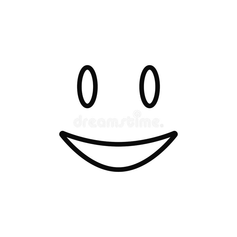 Grinning, Face Icon. Simple Thin Line, Outline Vector of Emotion Icons ...