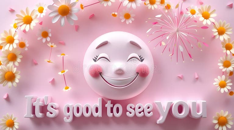 A grinning face Wreathed in daisy Chains with fireworks of Paper ...