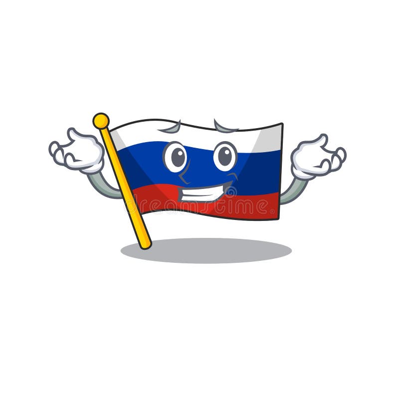 Grinning Flag Russian Stored in Cartoon Cupboard Stock Vector ...
