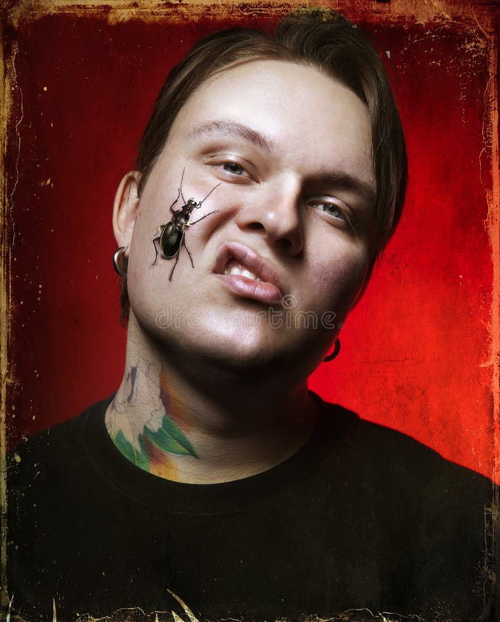 Grinning man. stock image. Image of portrait, roach, corporate - 27499891