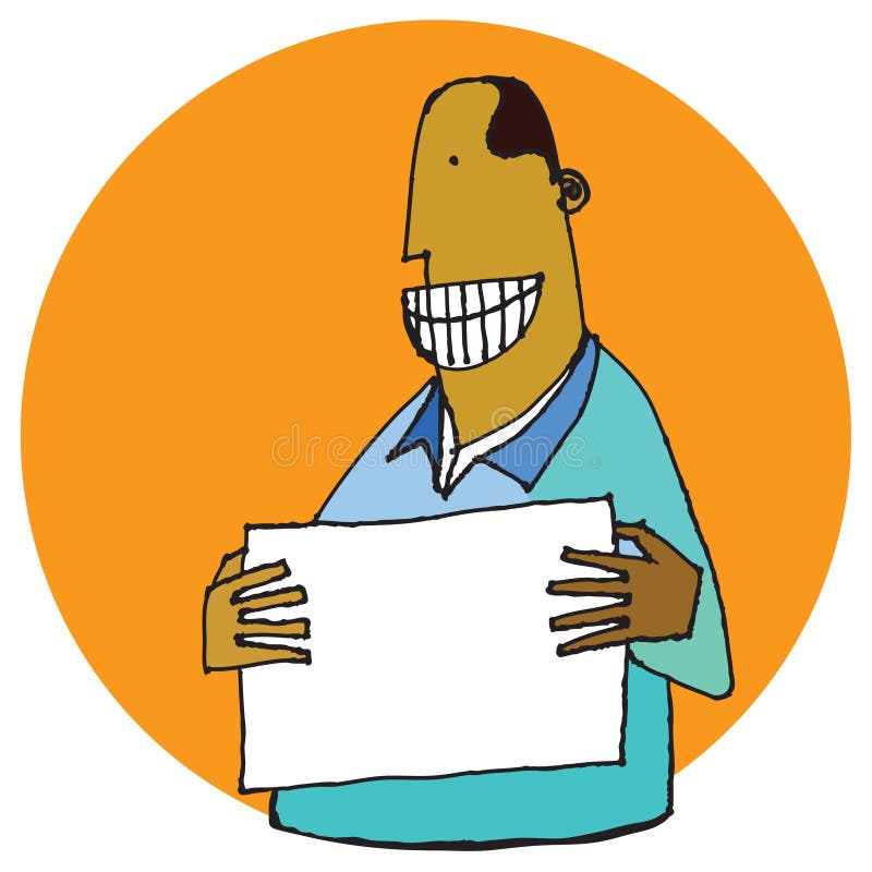 Grinning Man stock vector. Illustration of glad, excited - 3669932