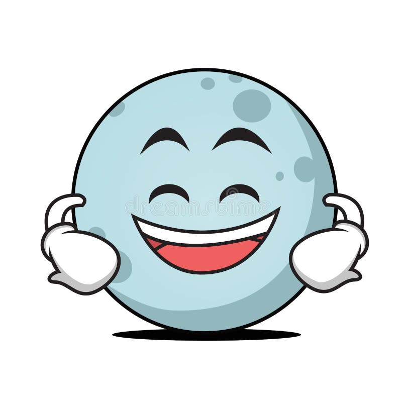 Grinning Moon Character Cartoon Collection Stock Vector - Illustration ...