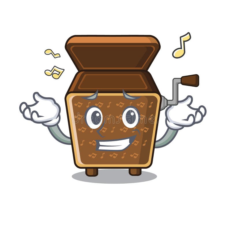 Grinning Music Box Isolated with the Cartoon Stock Vector ...