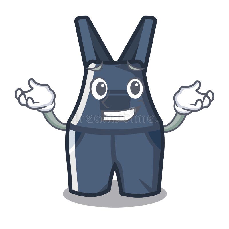 Grinning Overalls in the a Character Shape Stock Vector - Illustration ...