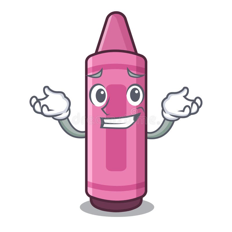 Grinning Pink Crayons in Cartoon School Bag Stock Vector - Illustration ...