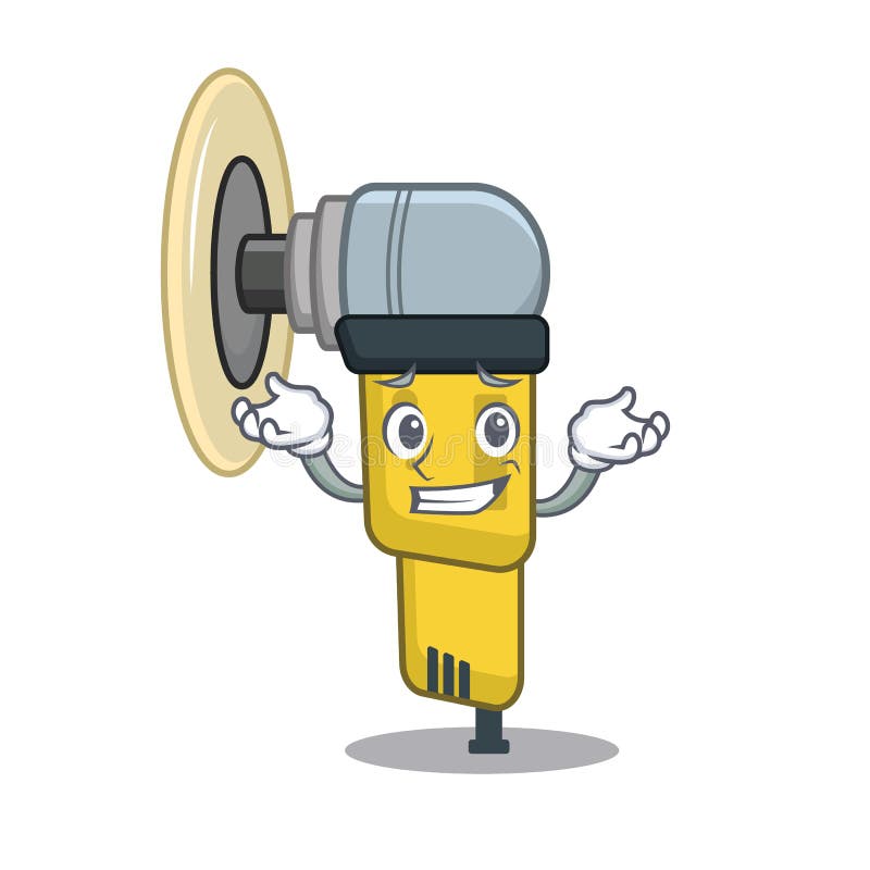 Grinning Pneumatic Sander in a Cartoon Drawer Stock Vector ...