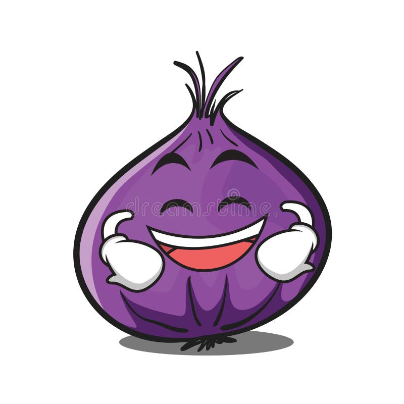 Funny Red Onion Cartoon stock illustration. Illustration of happy ...